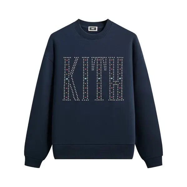 Kith Studded Nelson Crewneck 'nocturnal - Blue