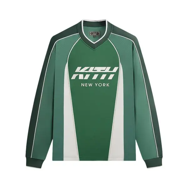Kith Malik Long Sleeve Mesh Jersey 'conifer