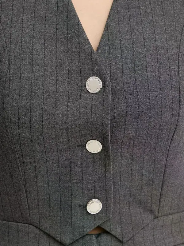 MORGAN Pinstripe Buttoned Jumpsuit