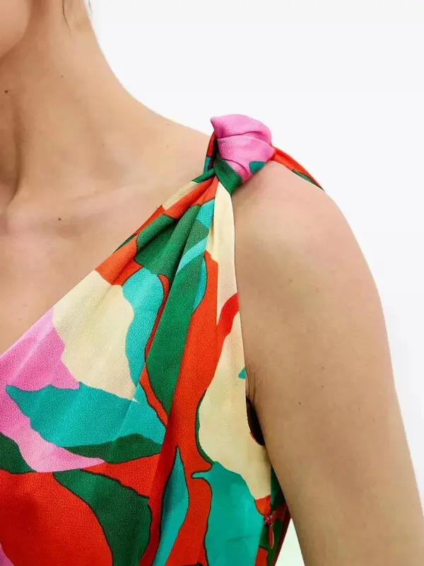 MORGAN Knot Floral Print Maxi Dress