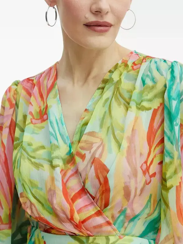 MORGAN Slit Floral Print Maxi Dress