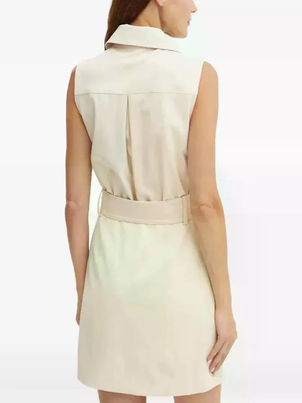 MORGAN Belted Buttoned Mini Dress