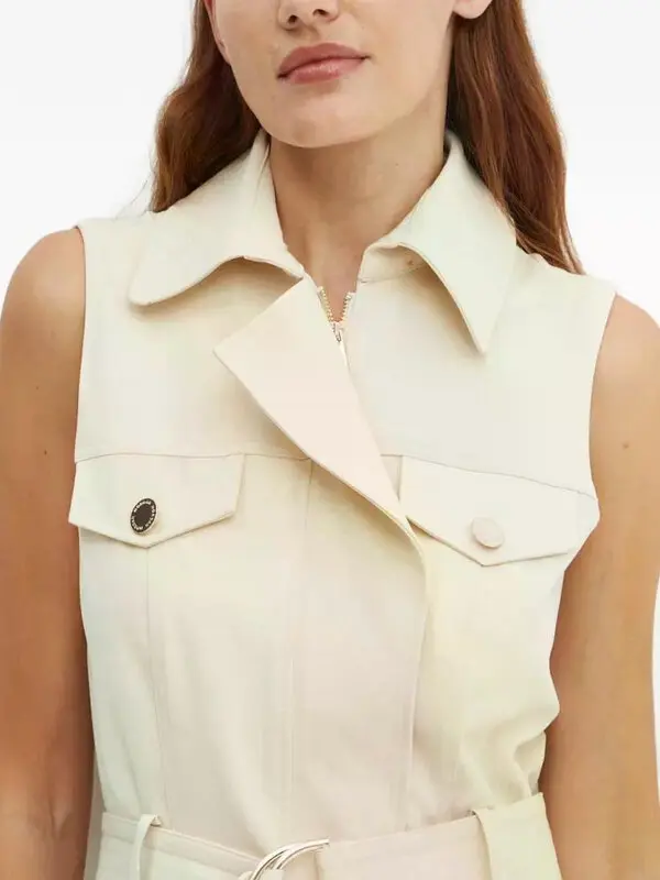 MORGAN Belted Buttoned Mini Dress