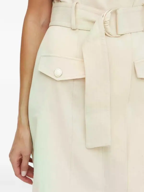 MORGAN Belted Buttoned Mini Dress