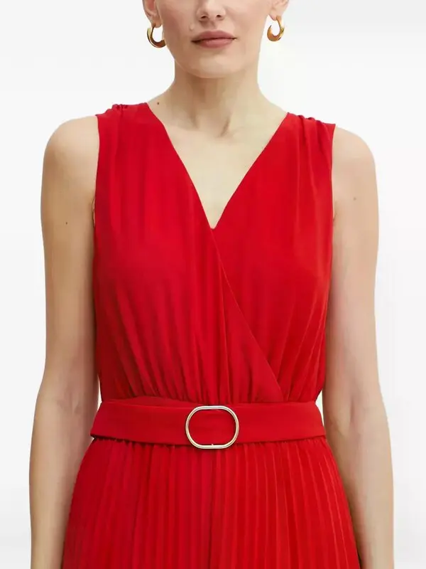 MORGAN Pleated Belted Jumpsuit