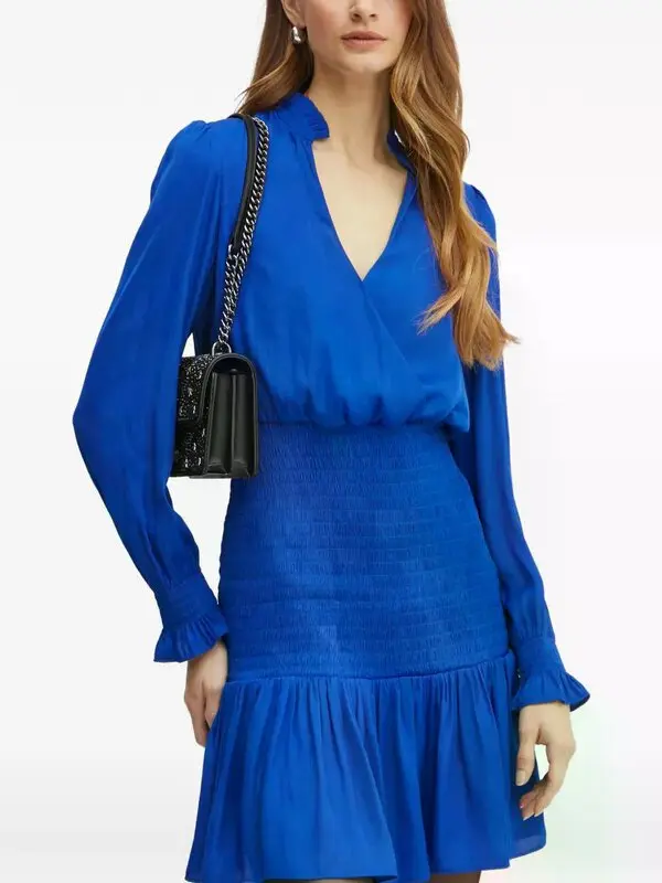 MORGAN Smocked Mini Dress - Blue