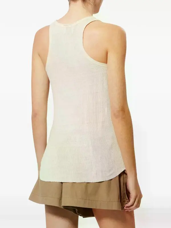 Isabel Marant Étoile Helma Button-detail Ribbed Tank Top - Neutrals