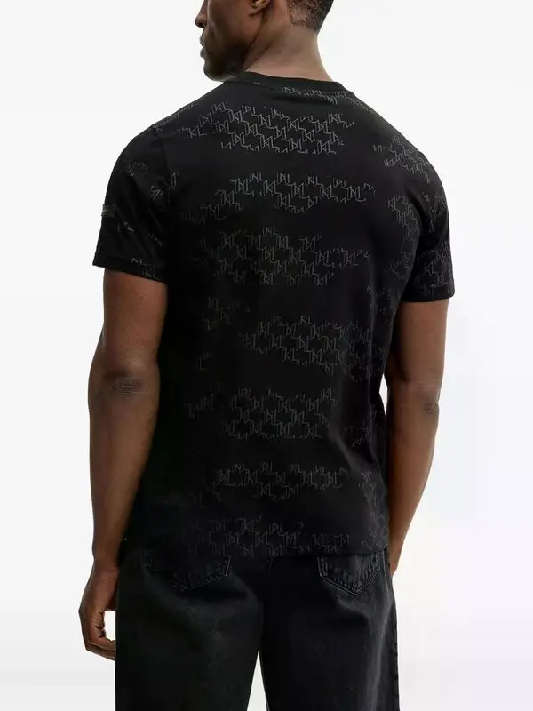 Karl Lagerfeld Monogram-pattern Short-sleeve T-shirt