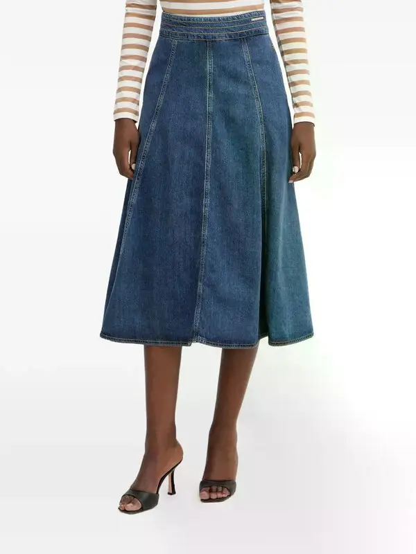 Karl Lagerfeld Panelled A-line Midi Skirt