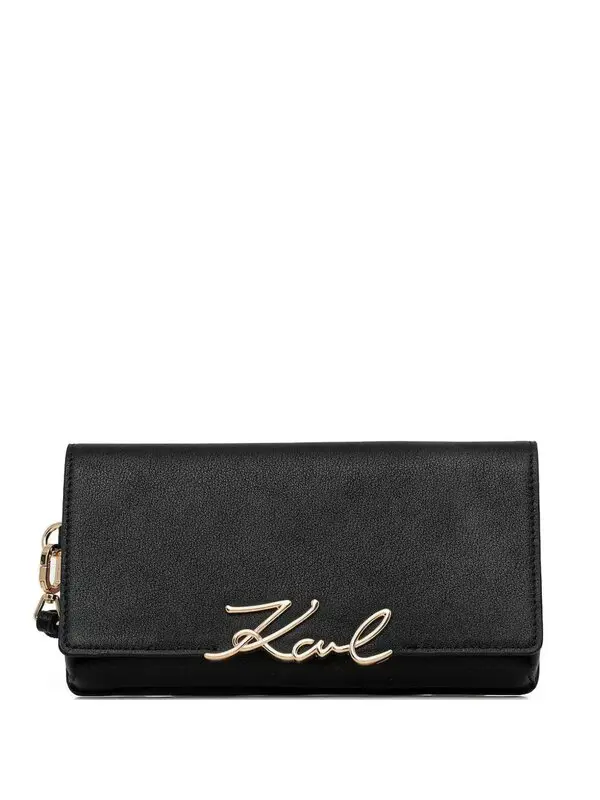 Karl Lagerfeld Logo-charm Wristlet - Black