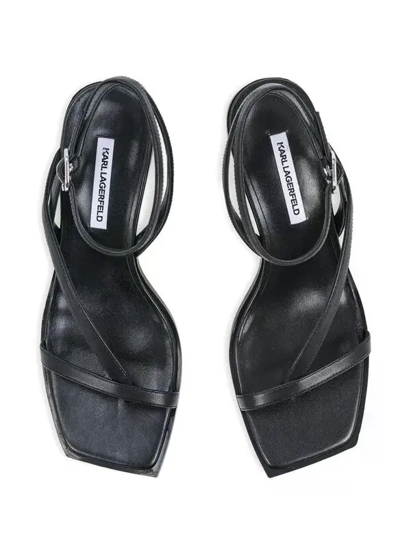 Karl Lagerfeld Karmel Ankle Strap Sandals With Stiletto Heel
