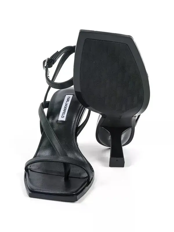 Karl Lagerfeld Karmel Ankle Strap Sandals With Stiletto Heel