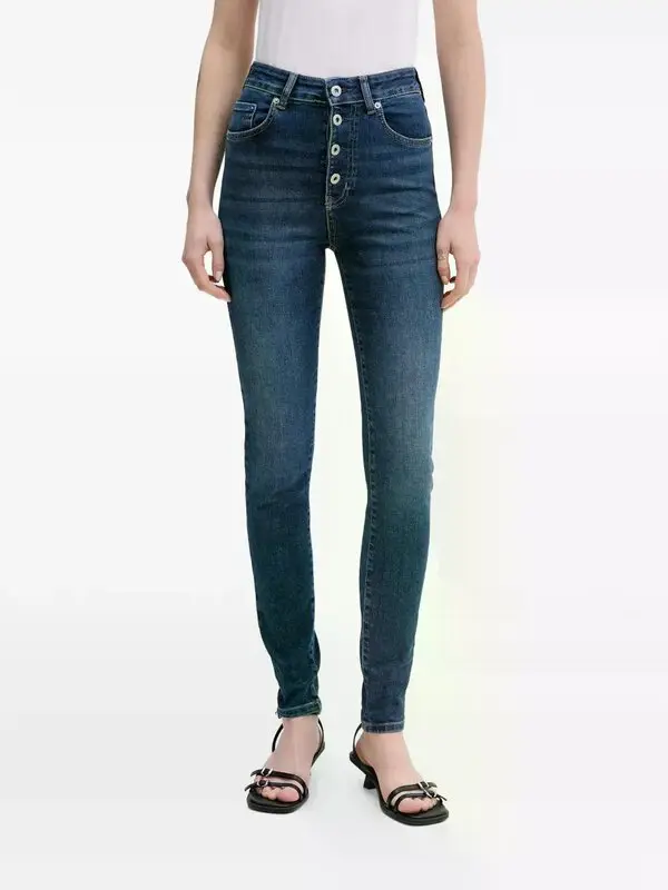 Karl Lagerfeld Button-embellished Jeans