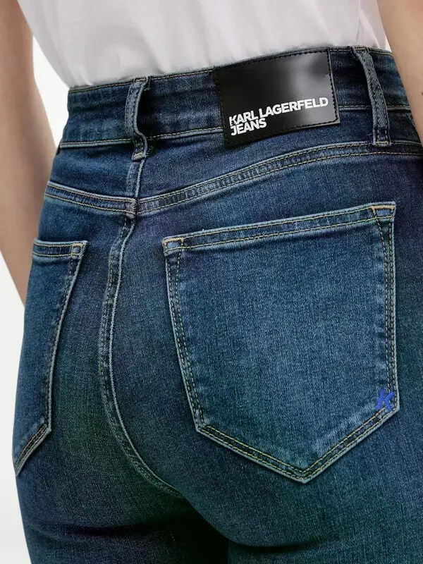 Karl Lagerfeld Button-embellished Jeans