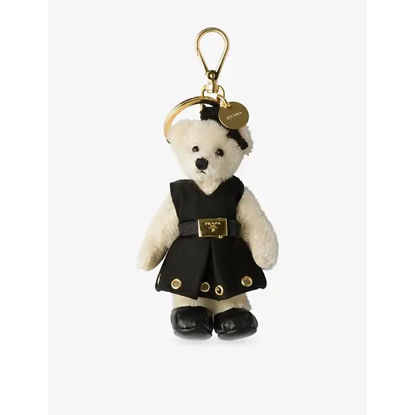 Prada Teddy Keychain Charm - White
