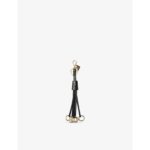 Prada Leather Keychain Charm - Black