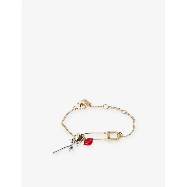 Prada Enamelled Metal Bracelet - Gold/silver