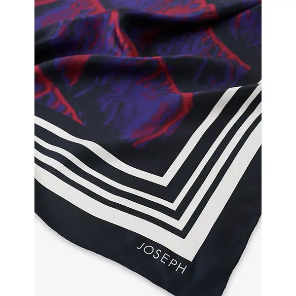 JOSEPH Layla Graphic-print Silk Scarf