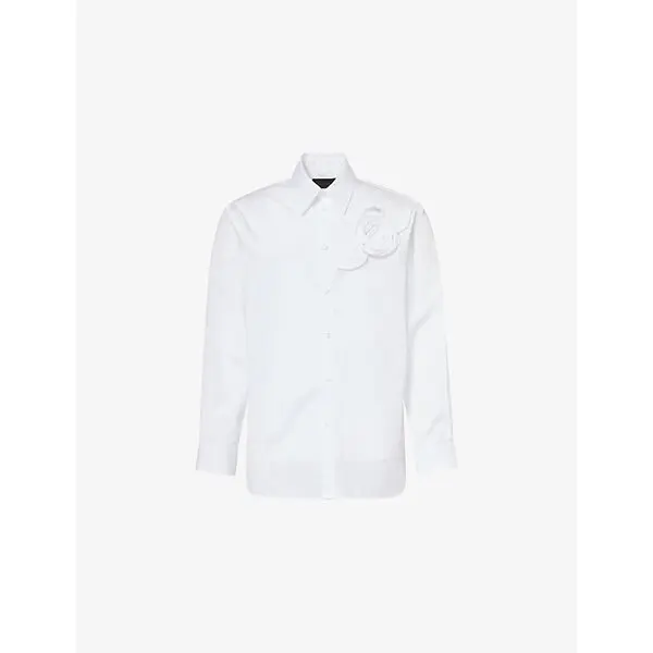 Simone Rocha Pressed Rosette Cotton Shirt - White