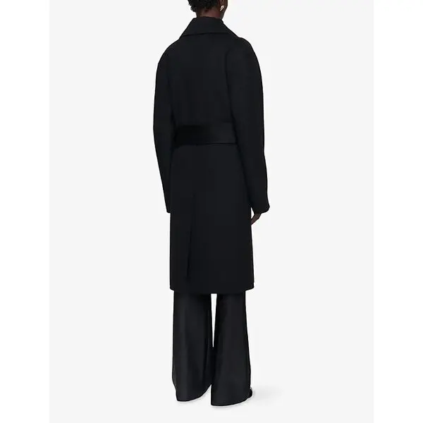 JOSEPH Costana Double-faced Wool And Cashmere Coat - Black