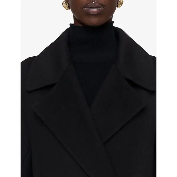 JOSEPH Costana Double-faced Wool And Cashmere Coat - Black
