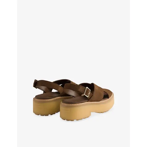 Prada Criss-cross Suede Sandals