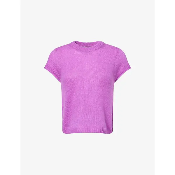ME+EM Baby Tee Merino, Cashmere And Silk Blend Jumper - Violet Purple