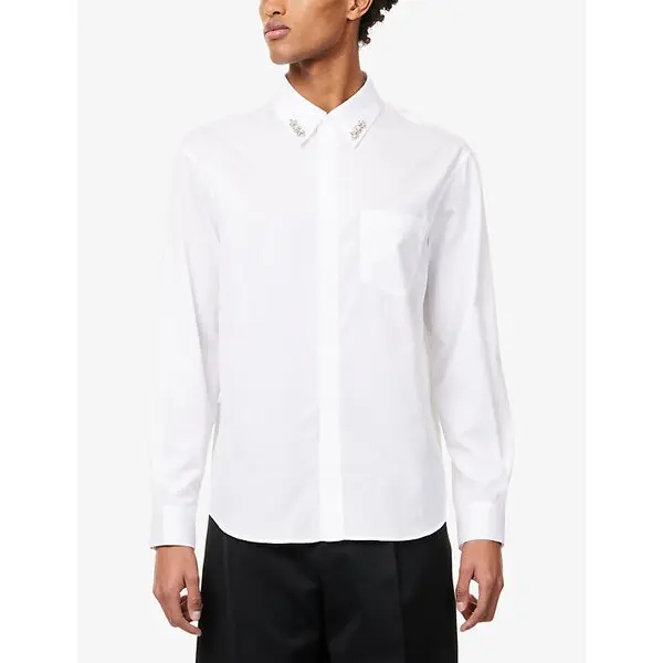 Simone Rocha Crystal-embellished Cotton Shirt