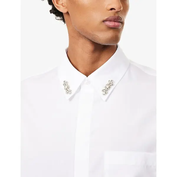 Simone Rocha Crystal-embellished Cotton Shirt
