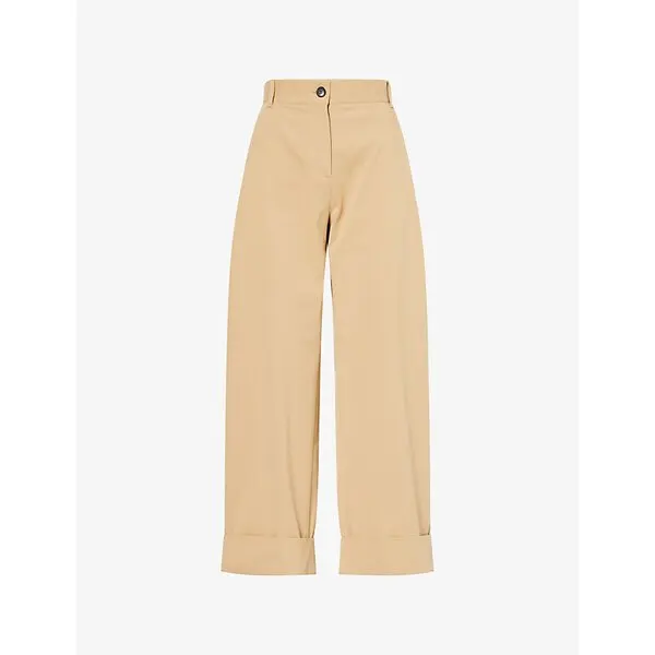 ME+EM Clever Tapered-leg Cotton-blend Twill Chino Trousers - Spring Tan
