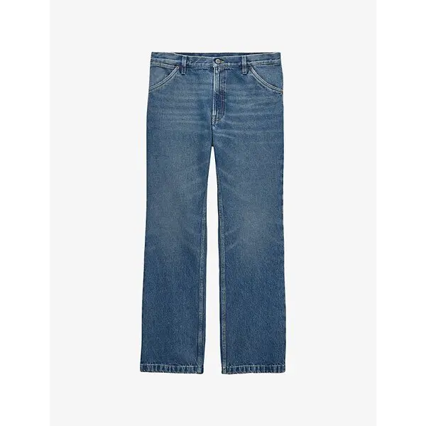 Prada Regular-fit Straight-leg Washed Denim Jeans - Blue