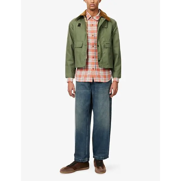 Barbour Spey Cropped Waxed-cotton Jacket