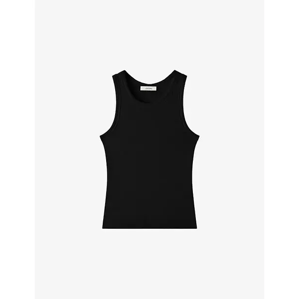 JOSEPH Yeux Ribbed Stretch-cotton Tank Top - Black