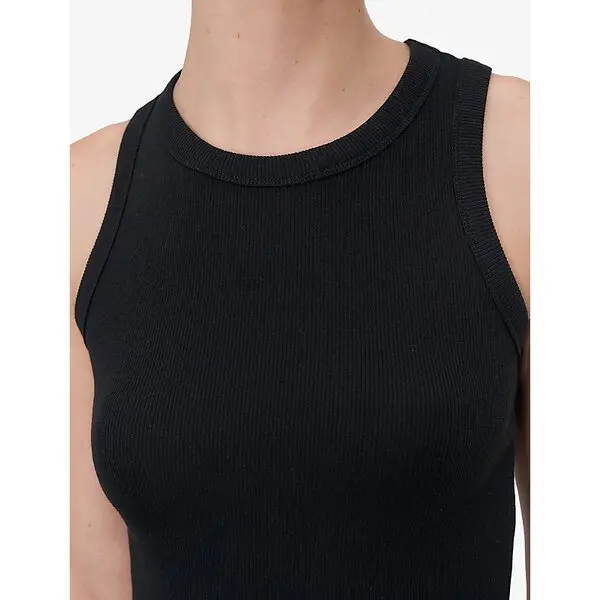 JOSEPH Ribbed Stretch-cotton Tank Top - Black