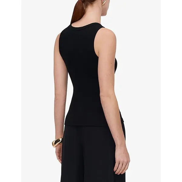JOSEPH Ribbed Stretch-cotton Tank Top - Black