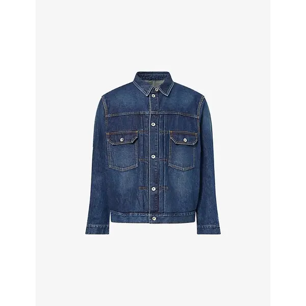 Sacai Panelled Long-sleeve Denim Jacket