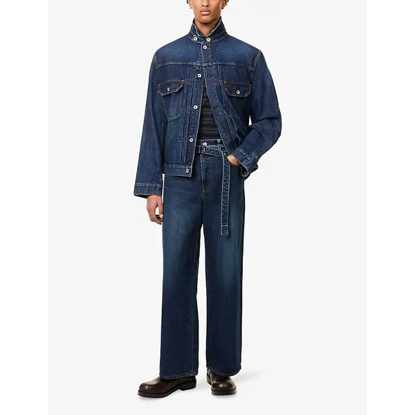 Sacai Panelled Long-sleeve Denim Jacket