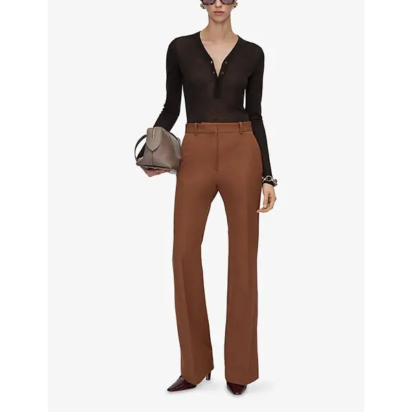 JOSEPH Tafira Stretch-woven Trousers - Cinnamon