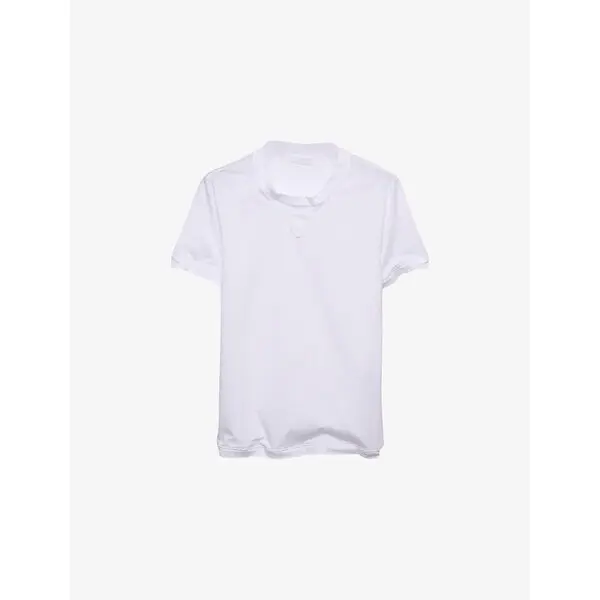 Prada Shapeable Brand-appliqué Cotton-jersey T-shirt - White