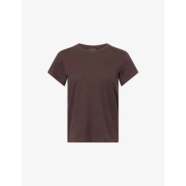 ME+EM Soft Washed Cotton-blend T-shirt - Cocoa Brown