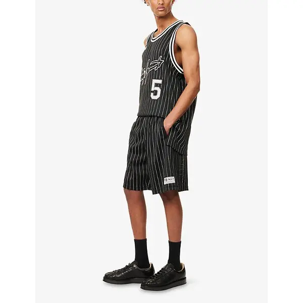 Y3 Logo-print Perforated Woven Sweat Shorts