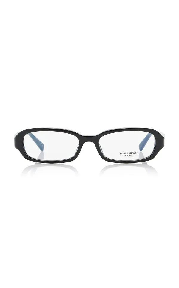 Saint Laurent Erin Oval-frame Acetate Eyeglasses - Black