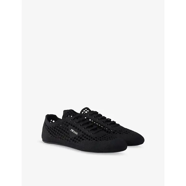 Prada Collapse Crochet Laced Trainers