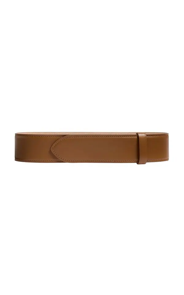 Khaite Theo 75cm Leather Belt - Brown