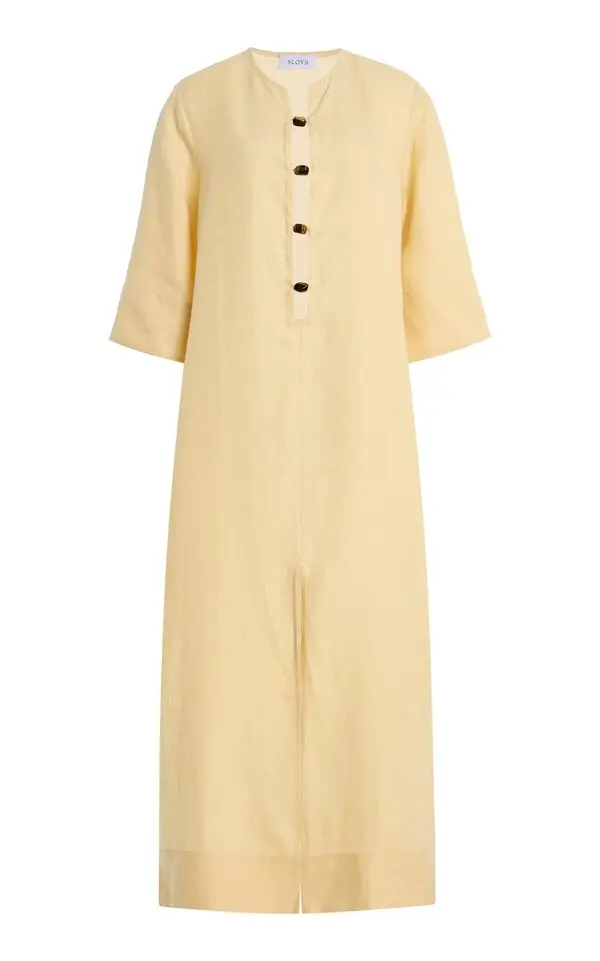 SLOAN Linen-cotton Split Tunic