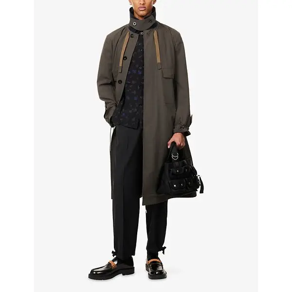 Sacai Woven Longline Coat