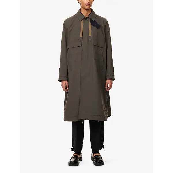 Sacai Woven Longline Coat