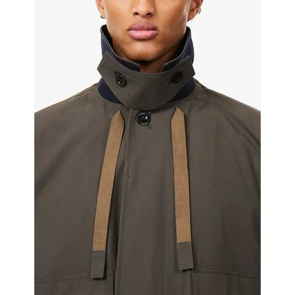 Sacai Woven Longline Coat