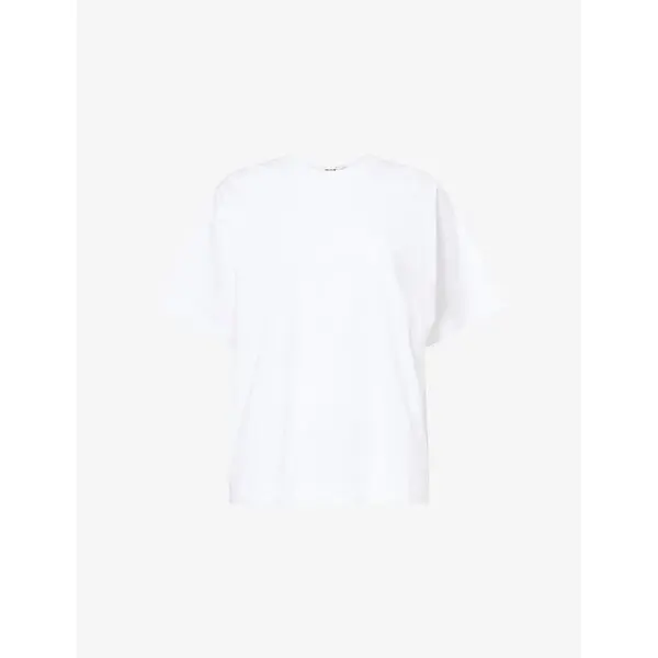 ME+EM Oversized Round-neck Cotton-jersey T-shirt - Bright White