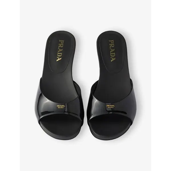 Prada Patent 45 Leather Mules